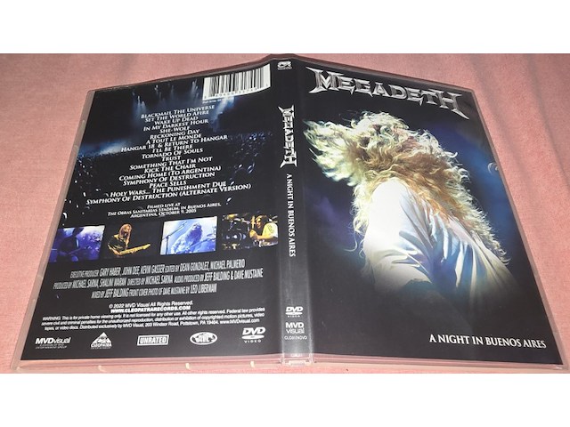 Megadeth - A night in Buenos Aires DVD , ORIGINAL