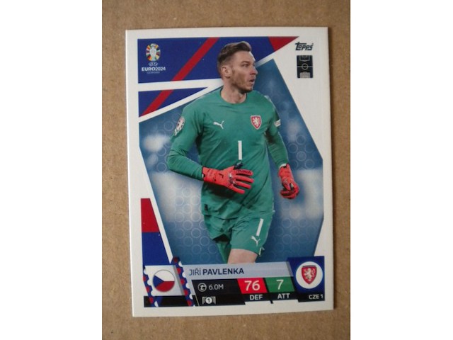Kartica `Topps Euro 2024 Match Attax` (CZE 1)