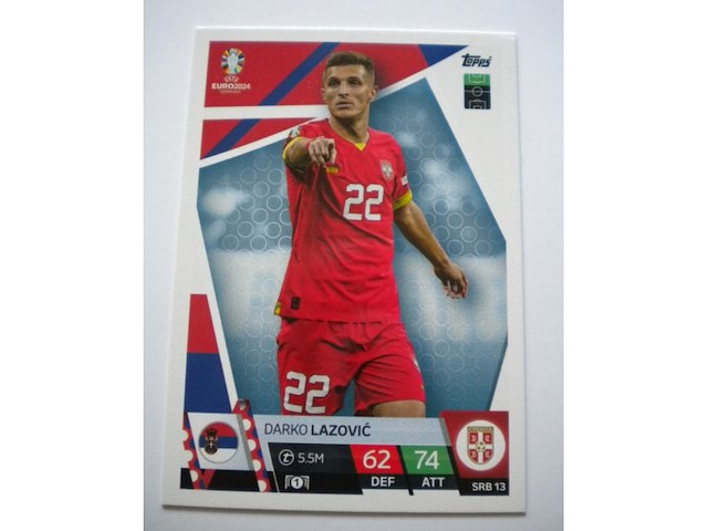 Kartica `Topps Euro 2024 Match Attax` (SRB 13)