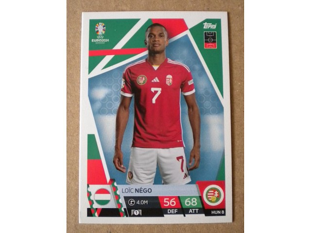 Kartica `Topps Euro 2024 Match Attax` (HUN 8)