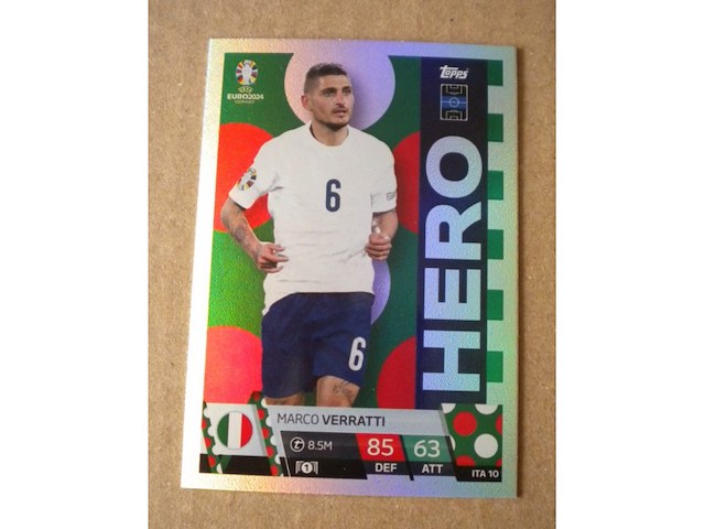 Kartica `Topps Euro 2024 Match Attax` (ITA 10)