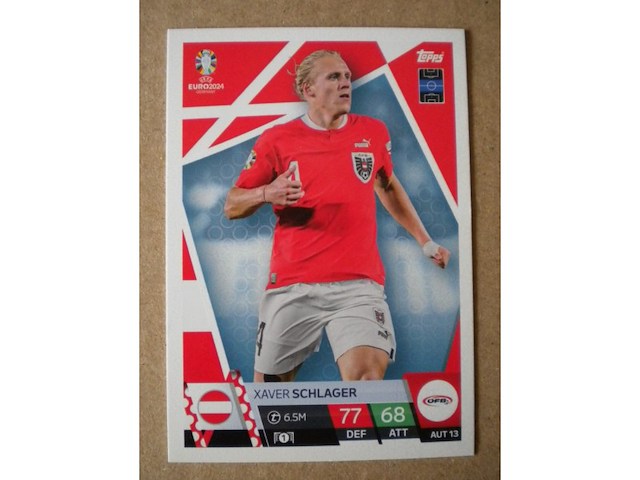 Kartica `Topps Euro 2024 Match Attax` (AUT 13)