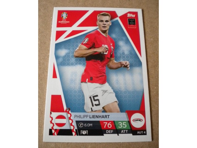 Kartica `Topps Euro 2024 Match Attax` (AUT 4)