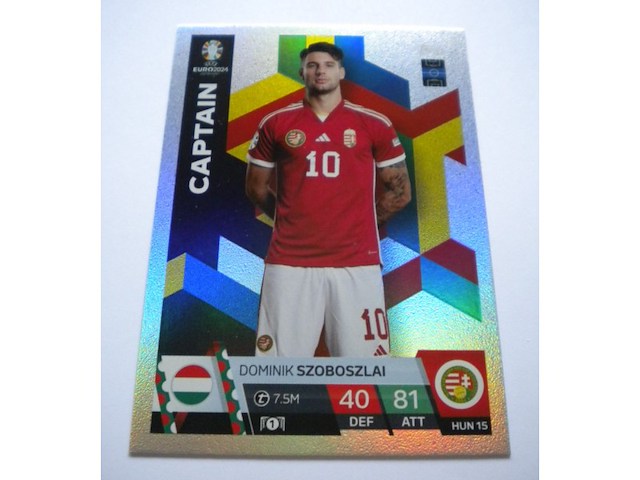 Kartica `Topps Euro 2024 Match Attax` (HUN 15)
