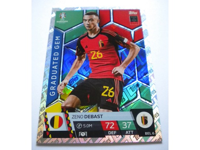 Kartica `Topps Euro 2024 Match Attax` (BEL 6)