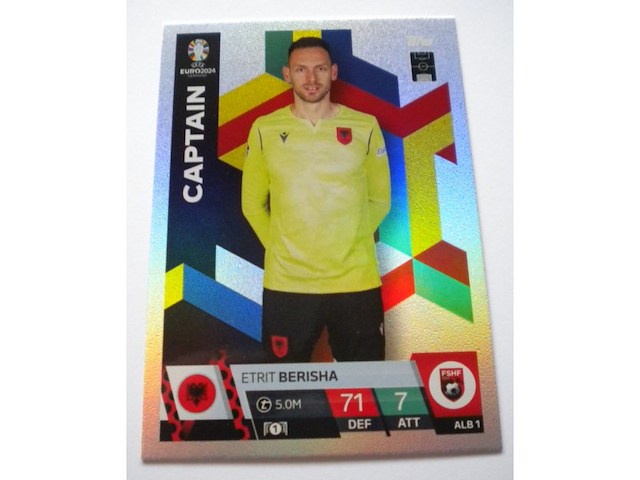 Kartica `Topps Euro 2024 Match Attax` (ALB 1)