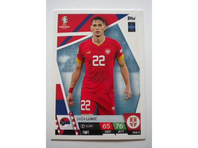 Kartica `Topps Euro 2024 Match Attax` (SRB 8)