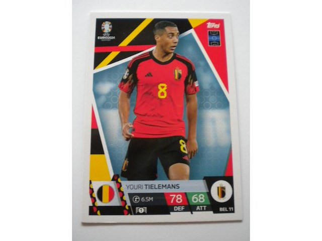 Kartica `Topps Euro 2024 Match Attax` (BEL 11)