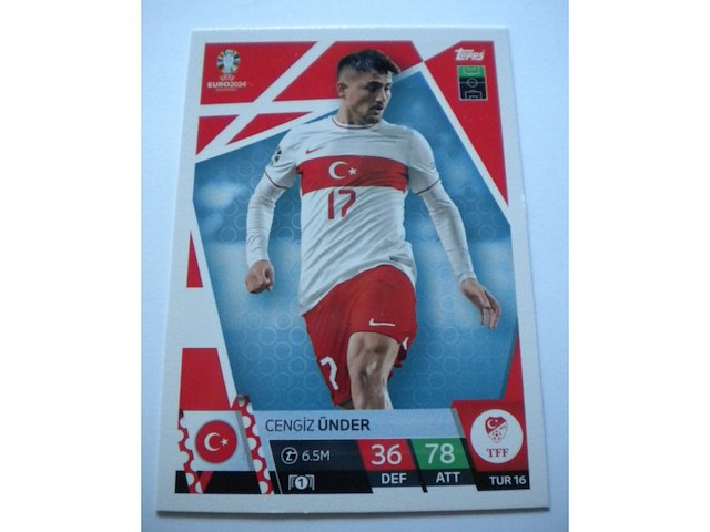 Kartica `Topps Euro 2024 Match Attax` (TUR 16)