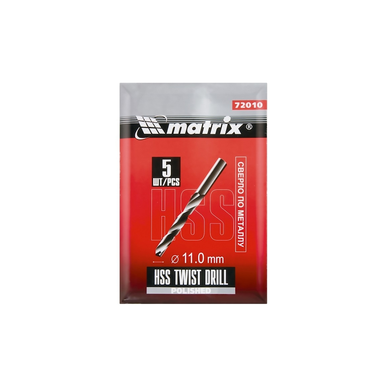MTX 720109 set burgija za metal, HSS, 11mm, 5 komada