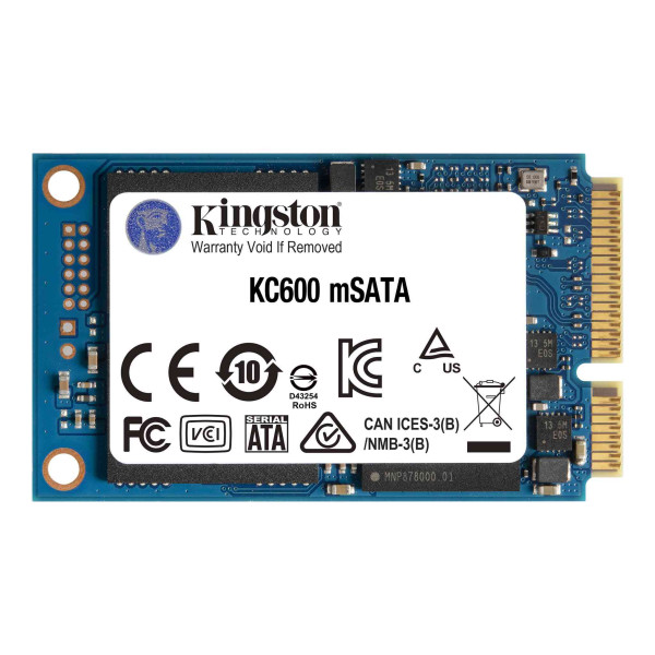 mSATA 512GB, SATA III, KC600, 3D TLC NAND, Read up to 550MB/s, Write up to 520MB/s, XTS-AES 256-bit encryption, TCG Opal ( SKC600MS/512G )