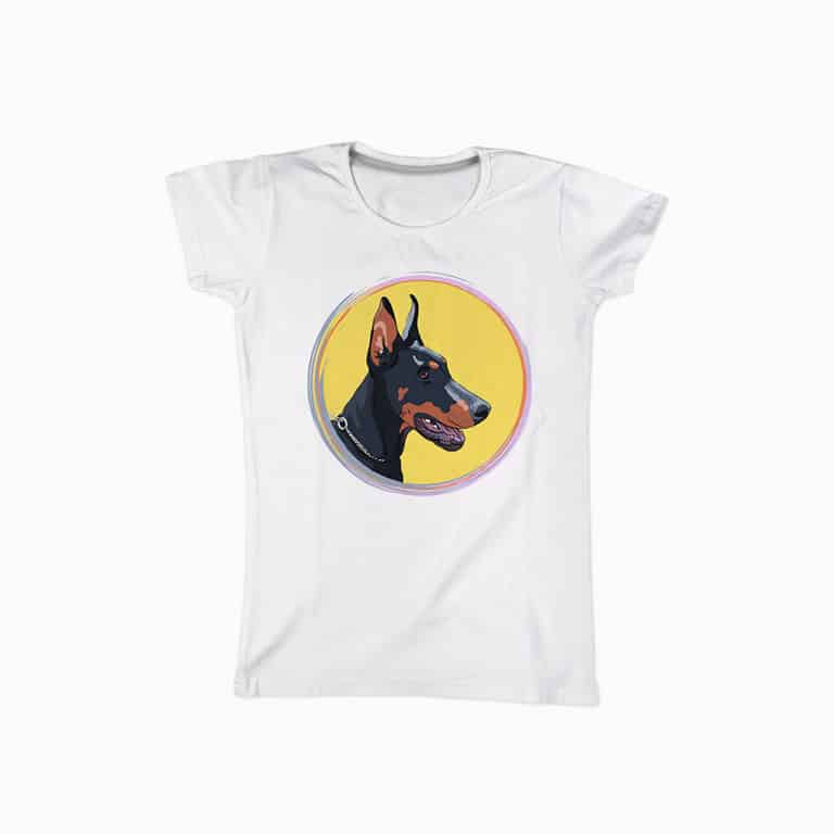 Doberman Yellow Circle majica
