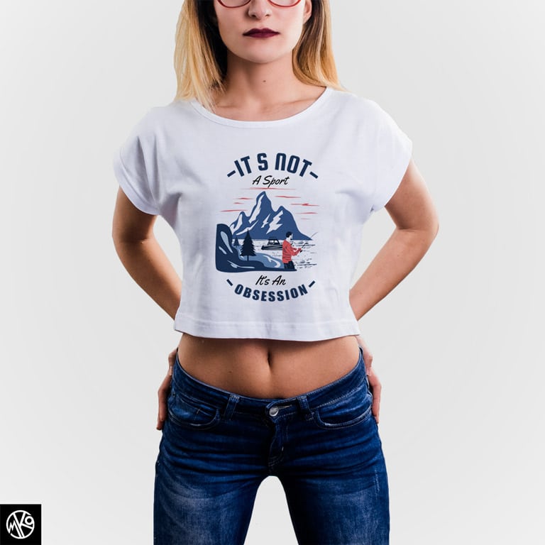 Fishing Obsession crop top majica