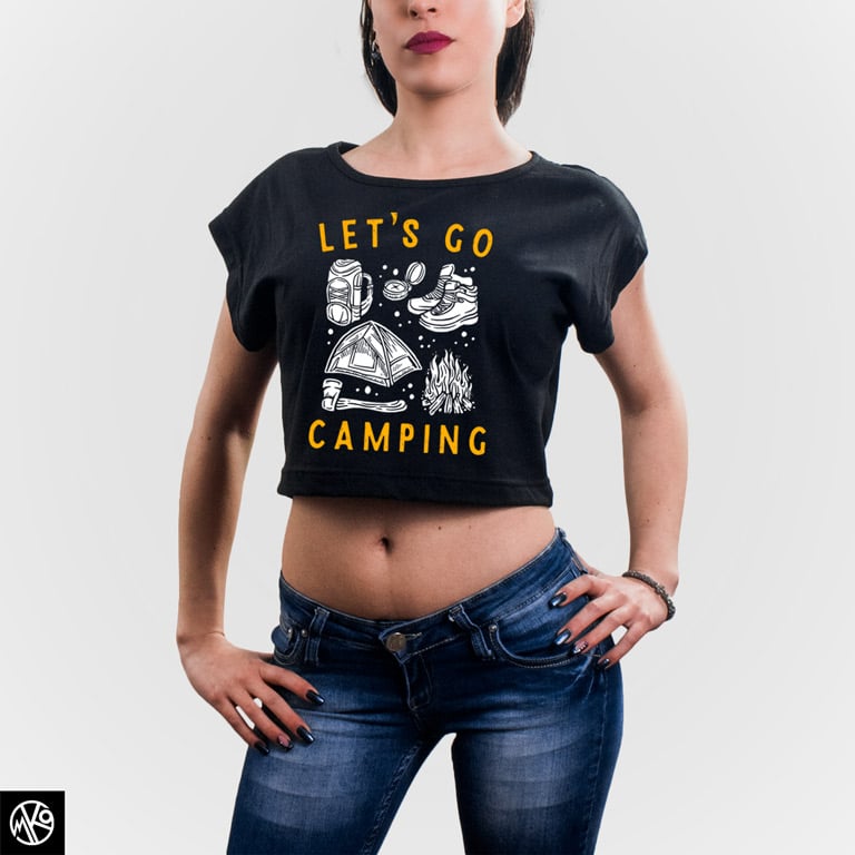 Lets Go Camping crop top majica