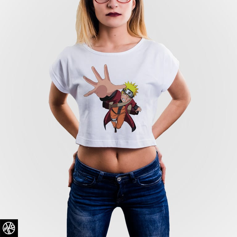 Naruto Hand crop top majica