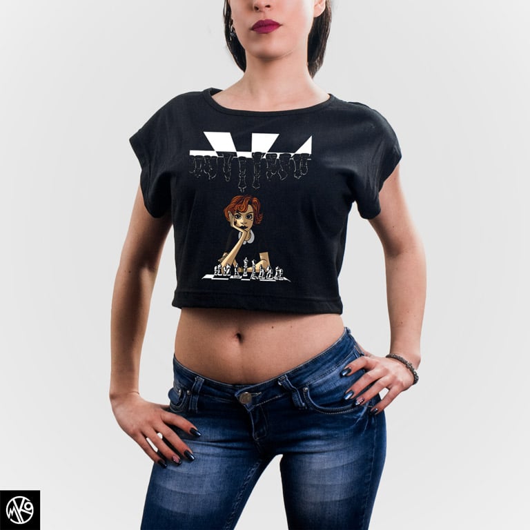The Queens Gambit Illustration crop top majica