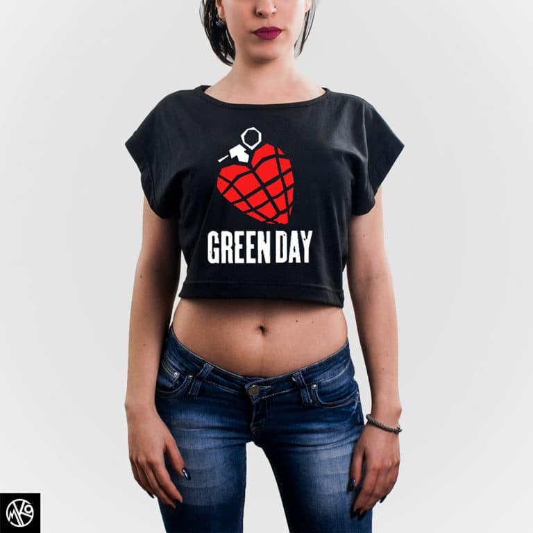 Green Day Logo Crop Top majica