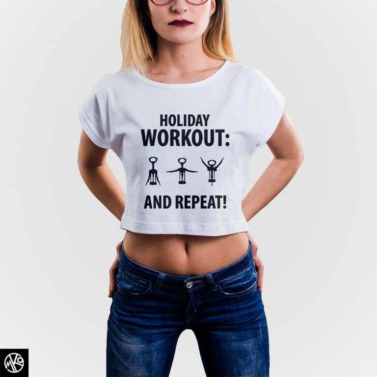 Holiday Workout Crop Top majica