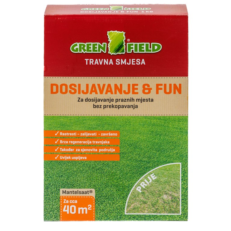 GREENFIELD Travna smeša 1kg za obnovu - Dosejavanje&FUN