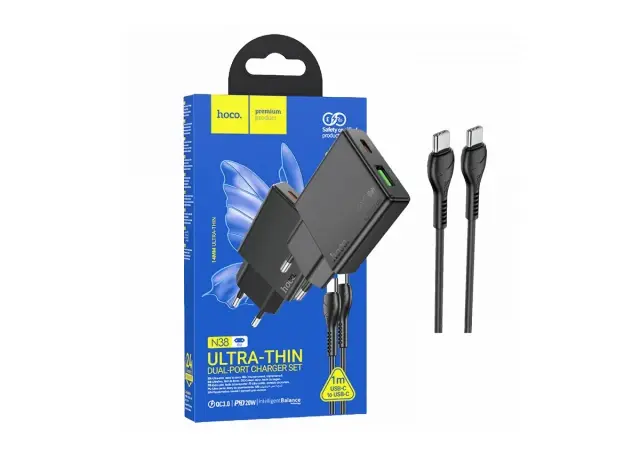 HOCO MEMORY hoco memory Punjač kućni, brzi, PD20W + QC3.0 Dual Port - N38 Deado type C