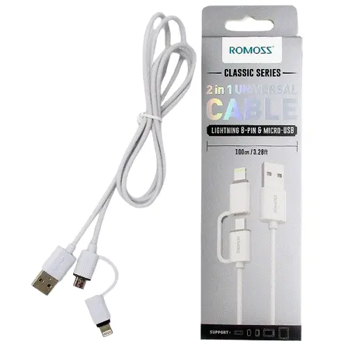 ROMOSS Kabl Lightning i Micro, 2 u 1, USB