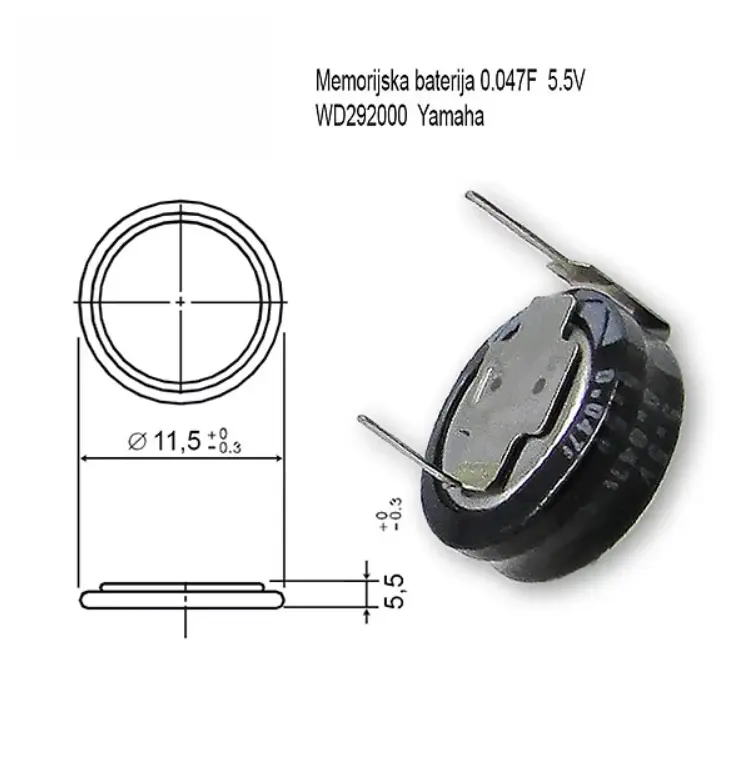 PANASONIC Memorijska baterija 0.047F 5.5V WD292000 Yamaha