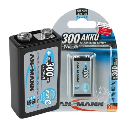 ANSMANN NiMH Punjiva baterija 6F22 tip 300 maxE, 9 V, 300 mAh