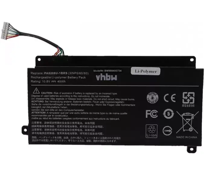 TOSHIBA Baterija za laptop Toshiba CB30-B, PA5208U-1BRS 10.8 V 45 Wh, 3860 mAh, Crna