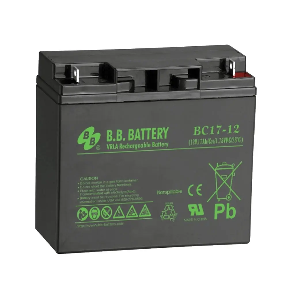 BB TECH Baterija terminal BC17-12 BB B1, 12 V, 17 Ah, Crna