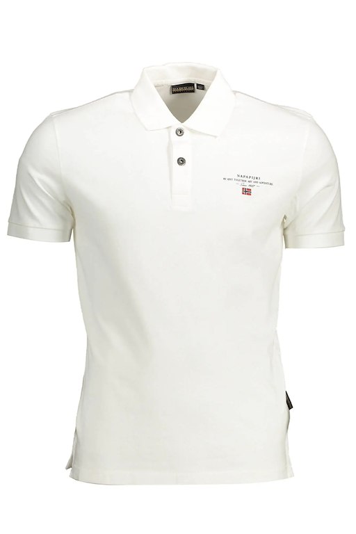 NAPAPIJRI Muška polo majica NP0A4GB4-ELBAS-JERSEY_BIANCO_002, Bela