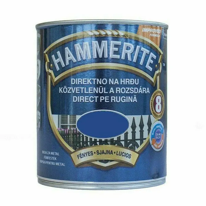 HAMMERITE 3u1 Sjajni lak za metal 0,75l, Tamno plavi