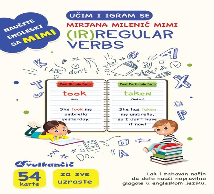 VULKAN Knjiga Karte - Učim i igram se – IR(Regular) verbs