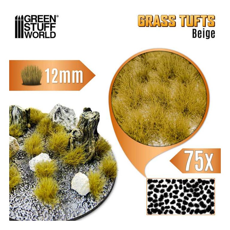 Grass TUFTs XXL 12mm - BEIGE