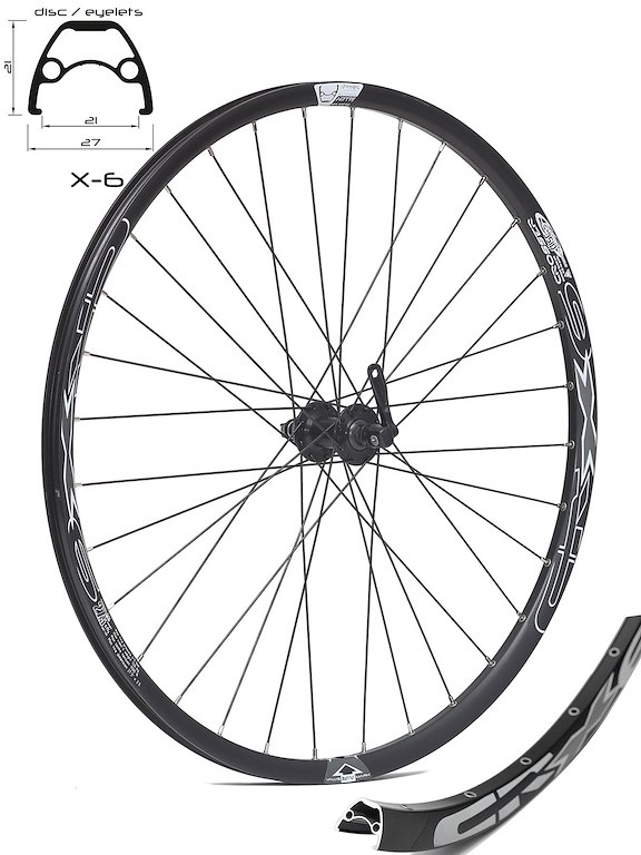 *Crosser točak prednji 27.5 X6,sa Shimano CENTER LOCK glavom
