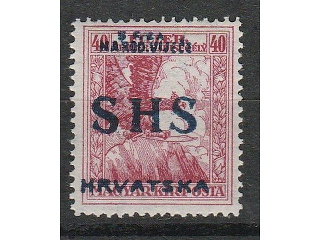 SHS, Hrvatska - 1918 - Za narodno vijeće - MNH
