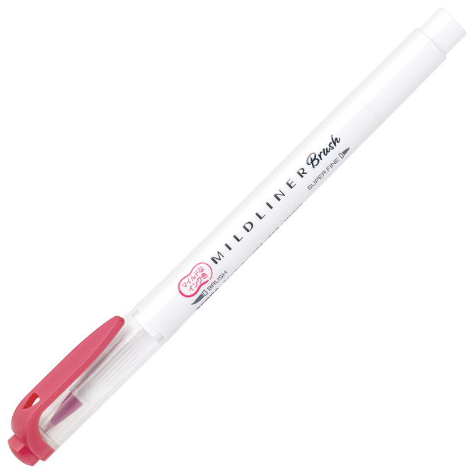 Flomaster obostrani 0,5/4mm Mildliner Brush&Marker Zebra 79130 crveni