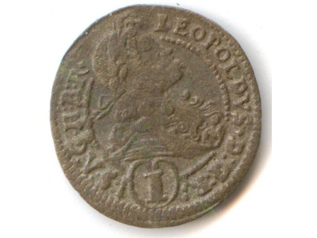 Austrija 1 kreuzer 1695 leopold graz steiermark RRR