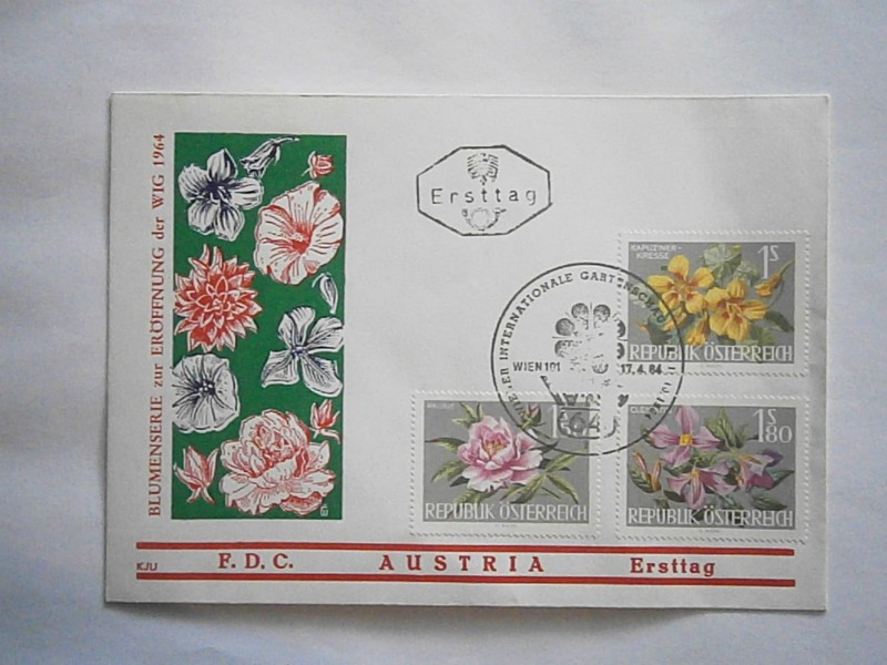 KOVERAT AUSTRIJA 1964. FLORA