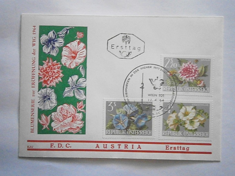 KOVERAT AUSTRIJA 1964. FLORA