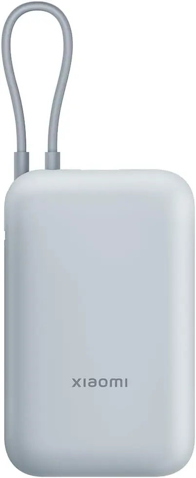 XIOAMI Power Bank 10000 mAh, Integrisani Kabl, 22.5W, USB-C Brzo punjenje, Plavi Plavi