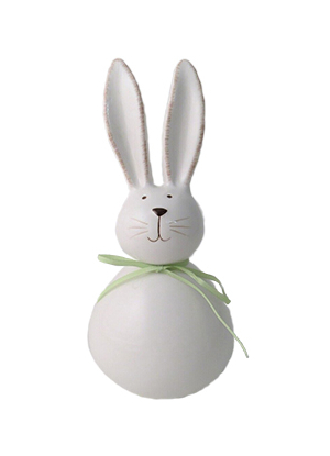 Uskršnja dekoracija - White Ceramic Rabbit, 21 cm