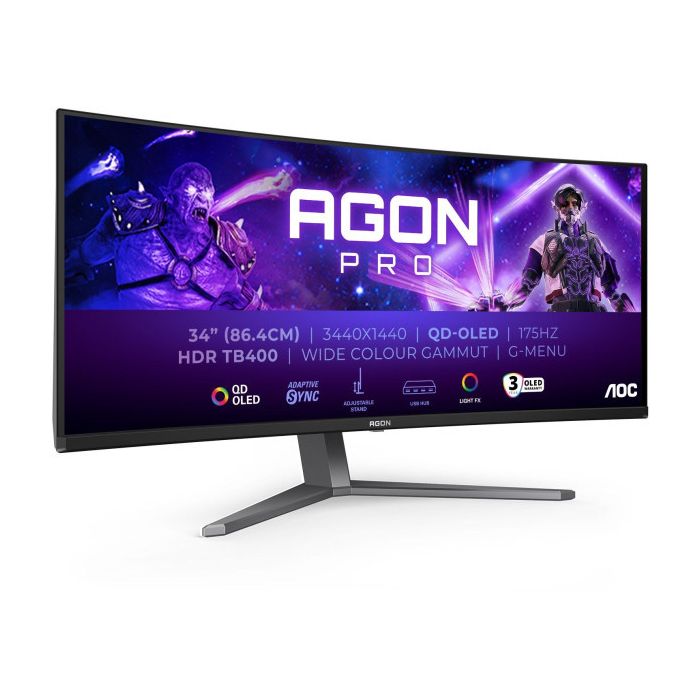 Monitor 34" AOC AGON PRO AG346UCD OLED 3440x1440/175Hz/0.03ms/2xHDMI/DP/zvučnici