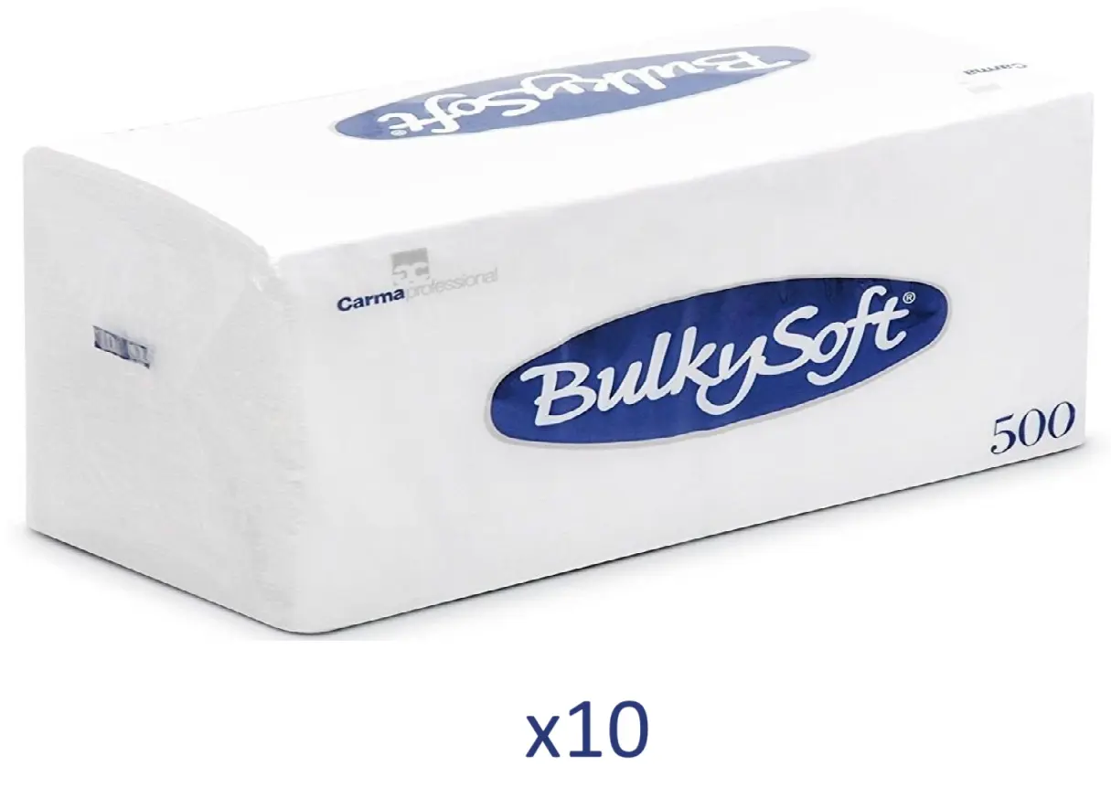BULKYSOFT Salvete, 500/1, Jednoslojna, 10 pakovanja, 30x30cm, Bela