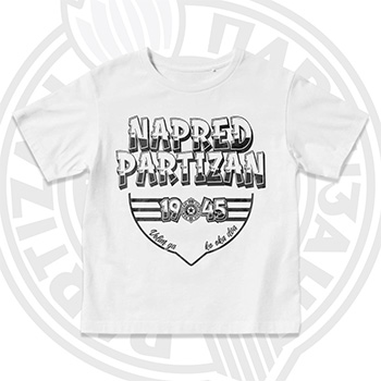 Bela dečija majica "Napred Partizan" FK Partizan (vel. 8-14) 3747