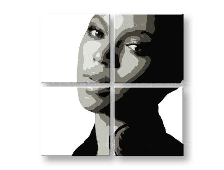 Ručno oslikana POP ART slika BEYONCÉ 60k60 cm