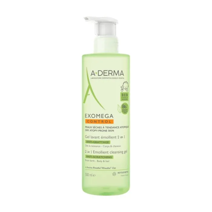 A-DERMA EXOMEGA CONTROL PENUŠAVI GEL 2U1 500ml