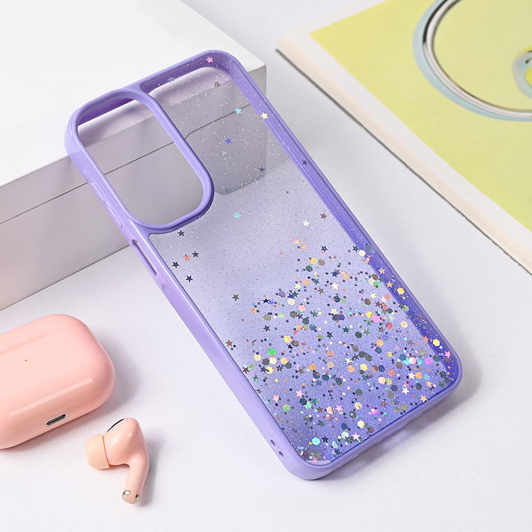 Futrola Frame Glitter za Samsung A165F Galaxy A16 ljubicasta