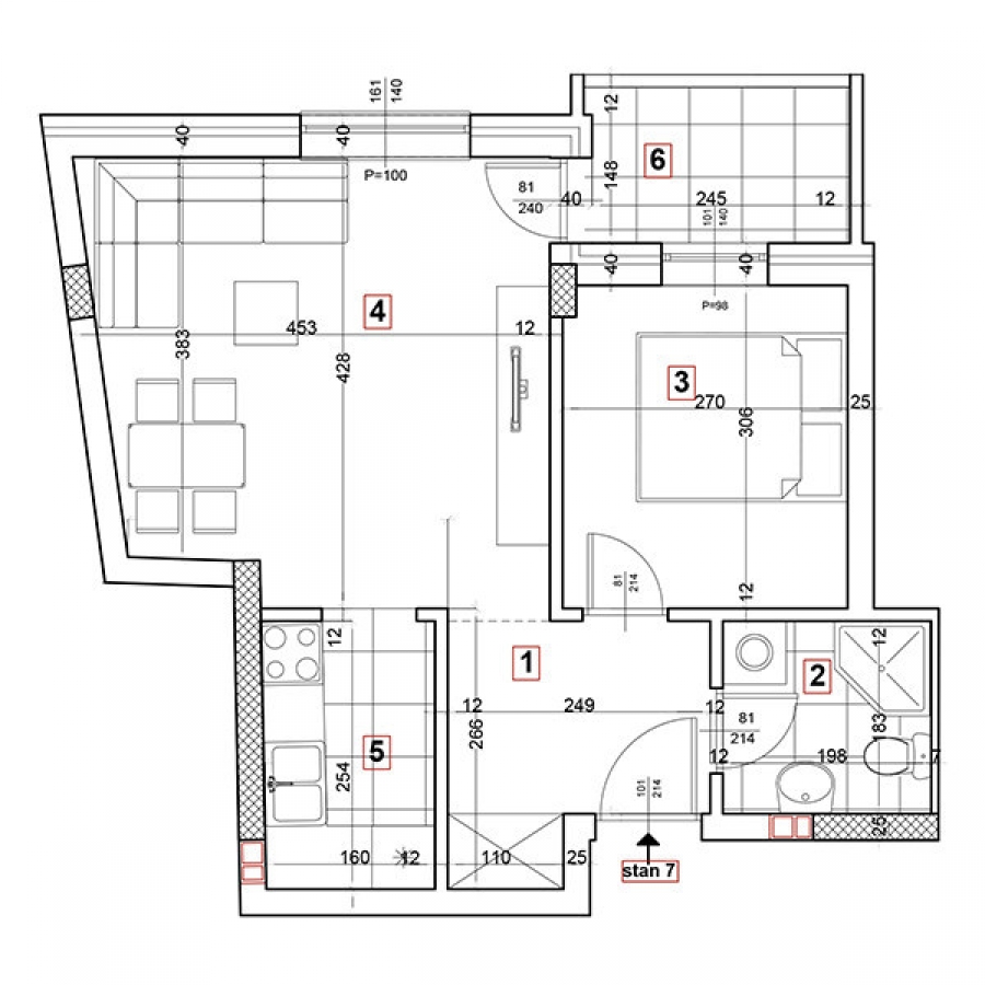 NOVI SAD - PODBARA - 41. 47 m2
