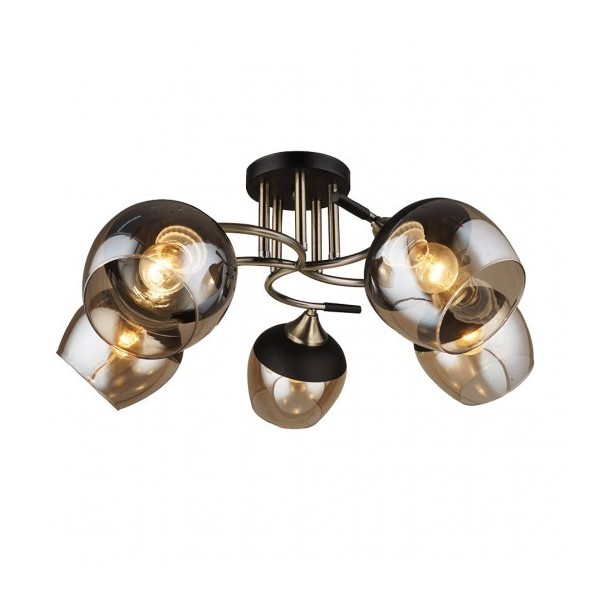 Luster plafonjera prečnik 59cm M11063-5 mesing-crna
