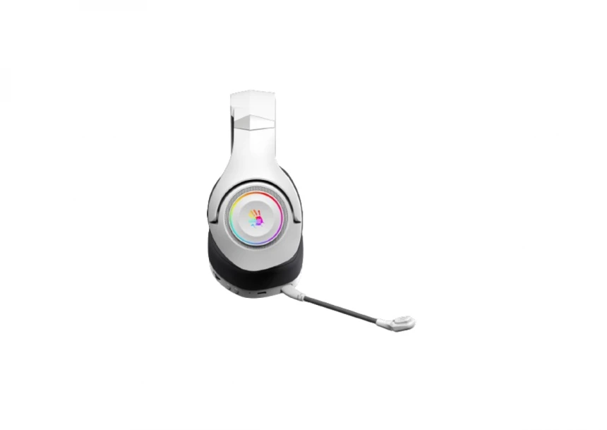 A4 TECH GR270 Bloody 7.1 Virtual Surround 3-IN-ONE RGB Gaming Wireless + wired bele slušalice